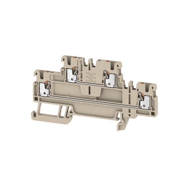 DIN Terminal A-Series Push-in 2 Tier, 1.5mm Beige - A2T 1.5