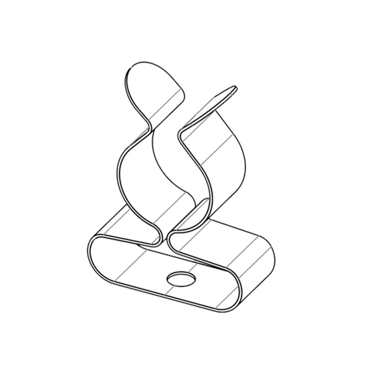 EMC Shield Clamps for 8mm x 18mm Cable Rivet Mount | MSKL 8-18
