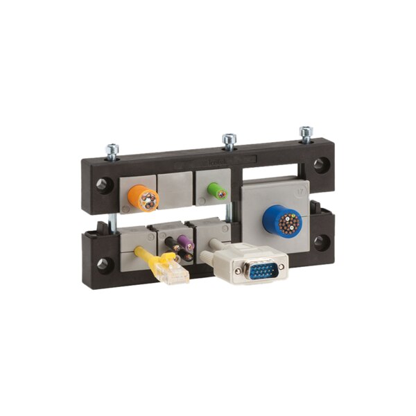 Black Plastic Split Cable Entry Frame IP54 for 10 x 1-16mm Cables - KEL ...