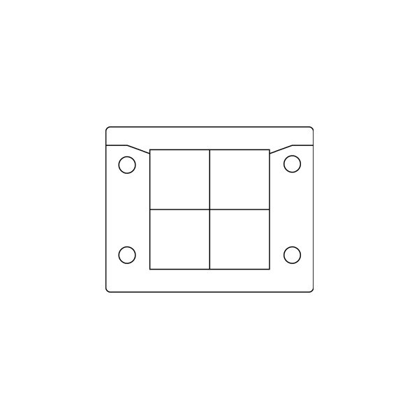 Grey Plastic Split Cable Entry Frame IP66 for 4 x 1-16mm Cable - KEL-ER-B4