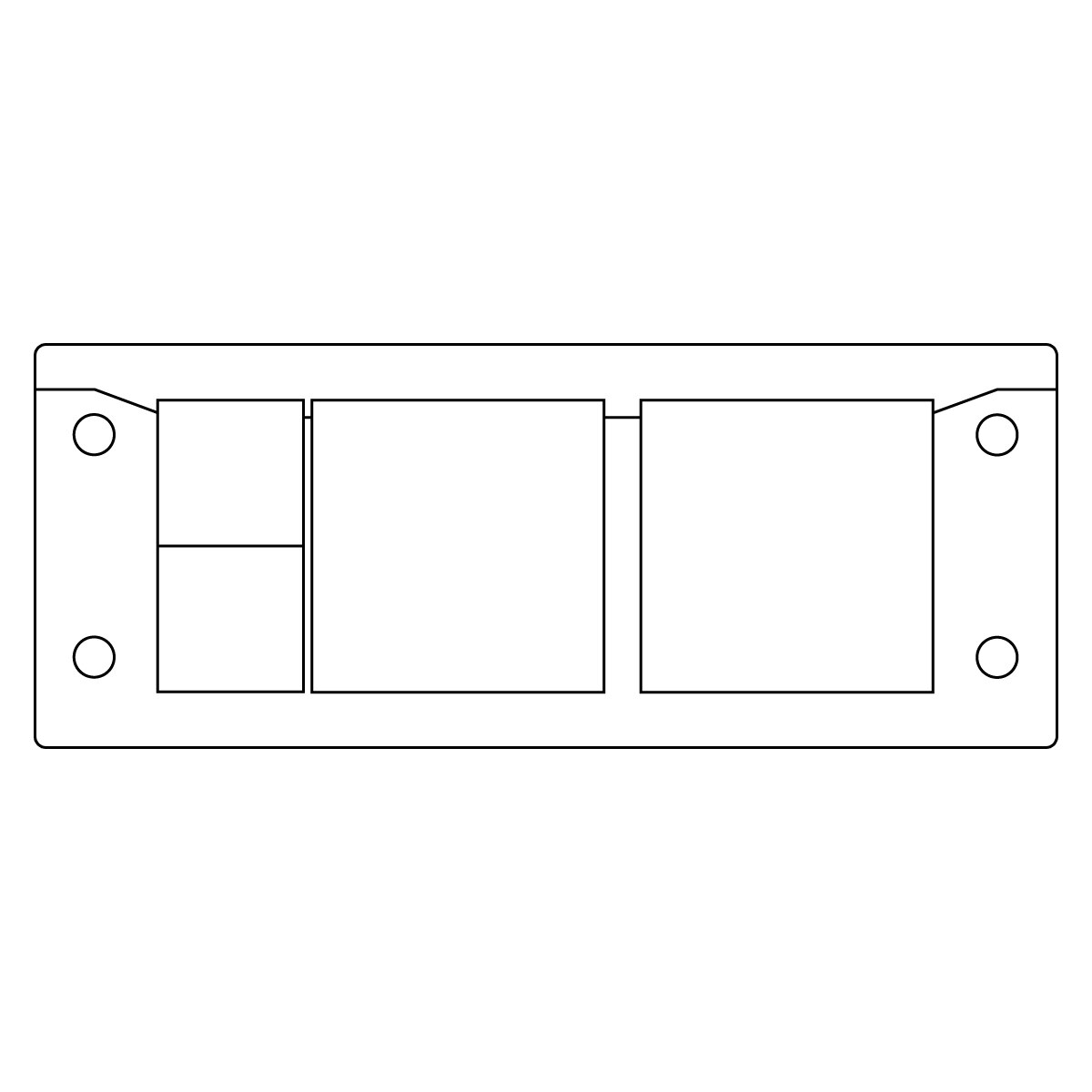 Black Plastic Split Cable Entry Frame IP66 for 2 x 1-16mm Cables + 2 x ...