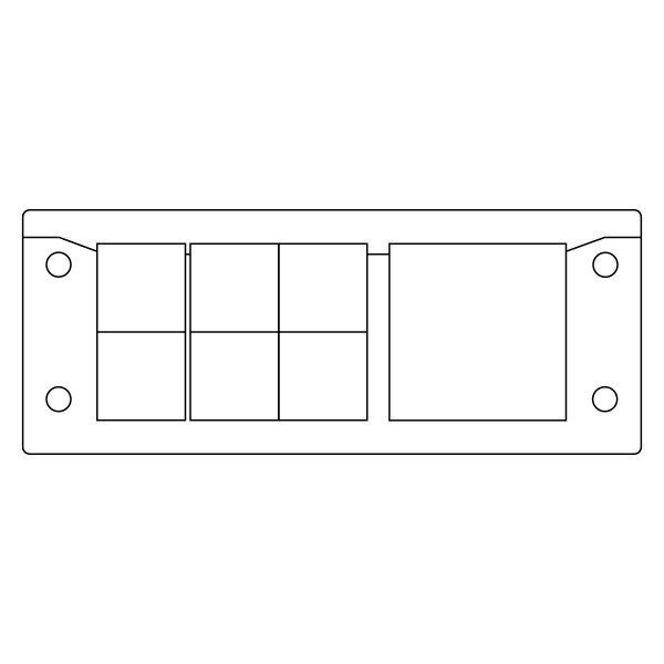 Black Plastic Split Cable Entry Frame IP66 for 6 x 1-16mm Cables + 1 x ...