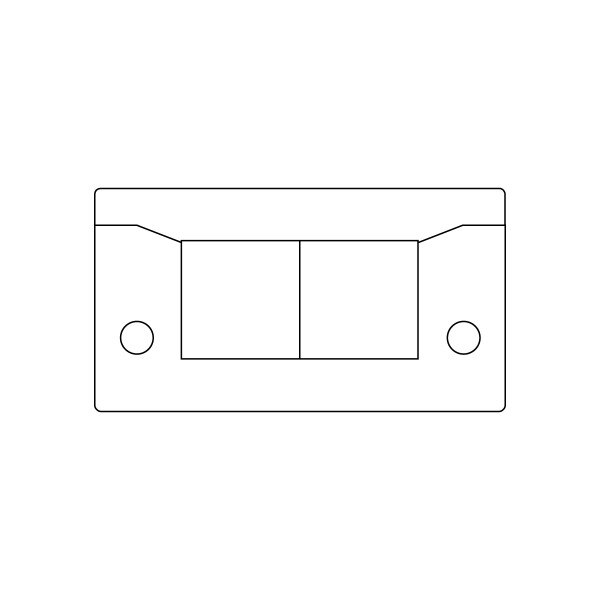 Black Plastic Split Cable Entry Frame IP66 for 2 x 1-16mm Cables - KEL ...