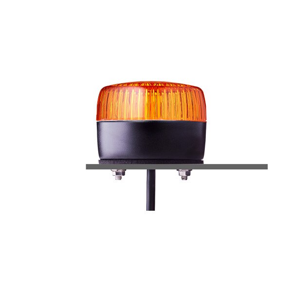 PCL Series Steady/Flashing Beacon, Low Lens, Amber, 24VAC/DC
