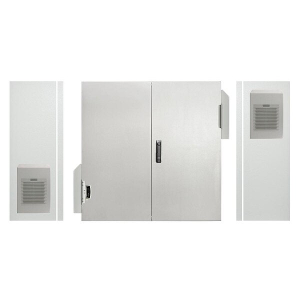 Electrical Enclosure with Fan + Vent + Hoods 1000H x 1000W x 300D IP55 Grey