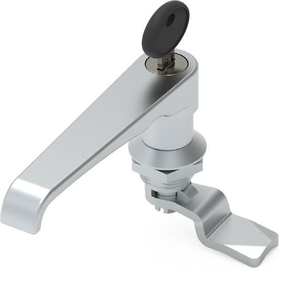 Chrome L Handle for Electrical Enclosures, Keyed