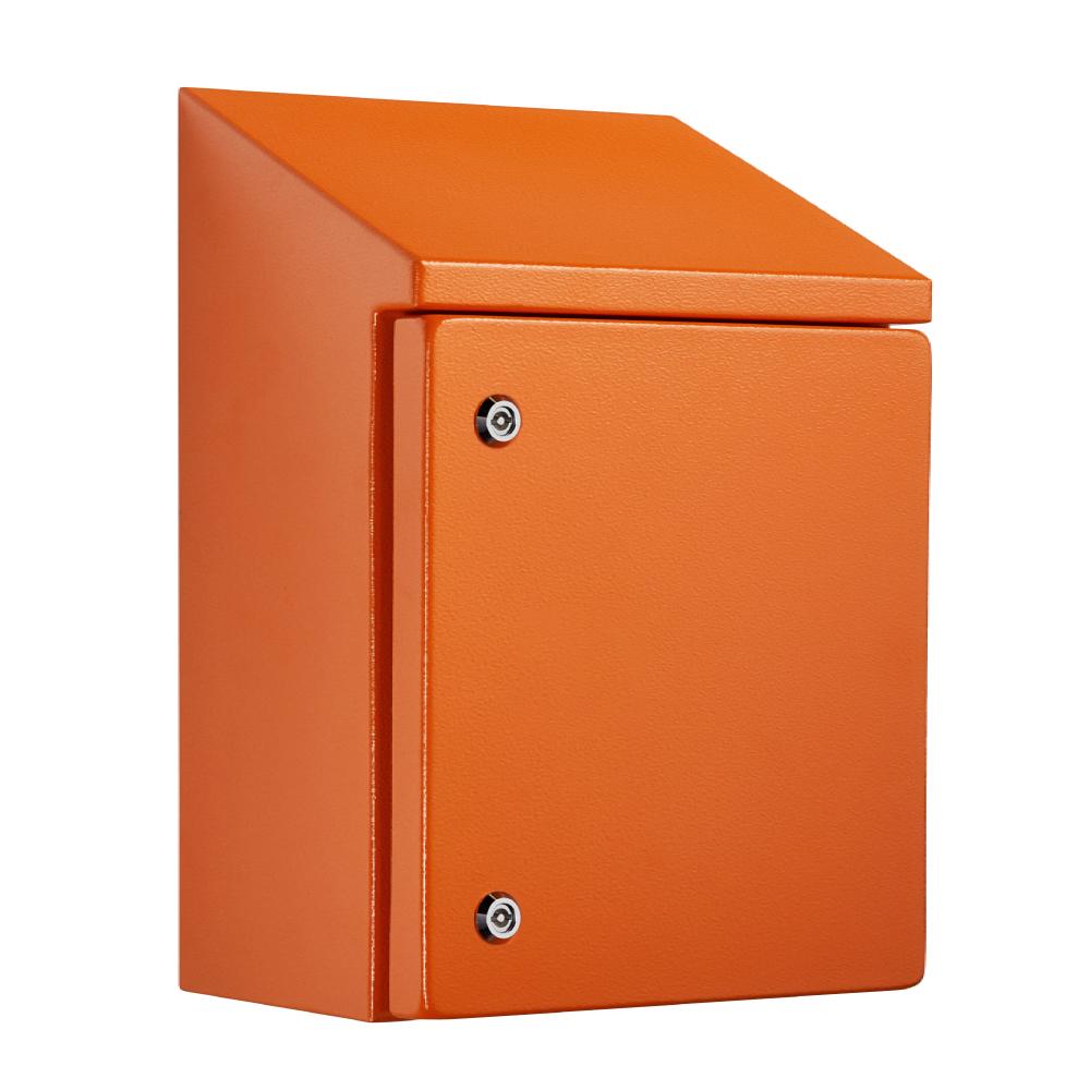 Sloping Roof Electrical Enclosure 600H x 600W x 300D IP66 Orange