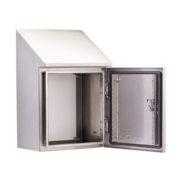 316 Stainless Steel Sloping Roof Electrical Enclosure 500H x 500W x ...