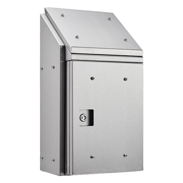 316 Stainless Steel Sloping Roof Electrical Enclosure 600H x 600W x ...