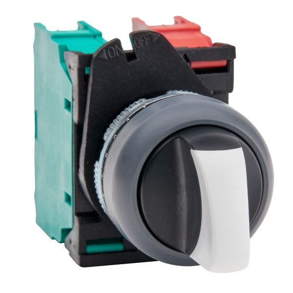 Selector Switch 3 Position Spring Return from Left 45° 1NO1NC