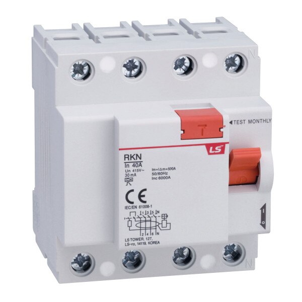 RKN 3P+N 63A 30mA A-TYPE | Residual Current Circuit Breaker