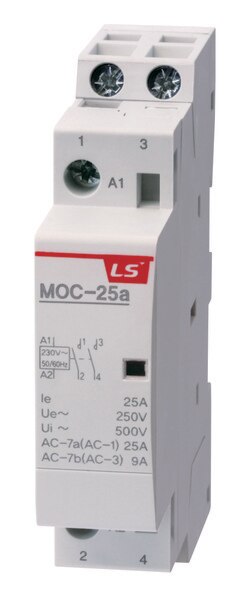 Modular Heating/Lighting Contactor 25A 2NO 230VAC | MOC-25a AC230V 2P 2NO