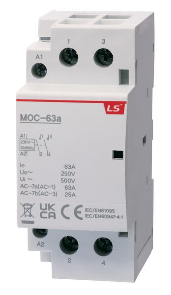 Modular Heating/Lighting Contactor 63A 4NC 24VAC | MOC-63a AC24V 4P 4NC