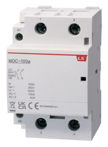 Modular Heating/Lighting Contactor 100A 2NO 230VAC | MOC-100a AC230V 2P 2NO