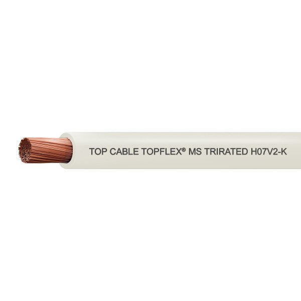 TOPFLEX MS Panel Wire H07V2-K 90C 450/750V 1X6MM2 WHITE 100M ROLL